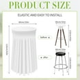 4 Packs Round Cocktail Table Skirt 32"x 43" Spandex Stretch Cocktail ...