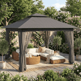 Aiho 11 x 11 ft Patio Pop up Canopy Gazebo, Outdoor Foldable Canopy ...