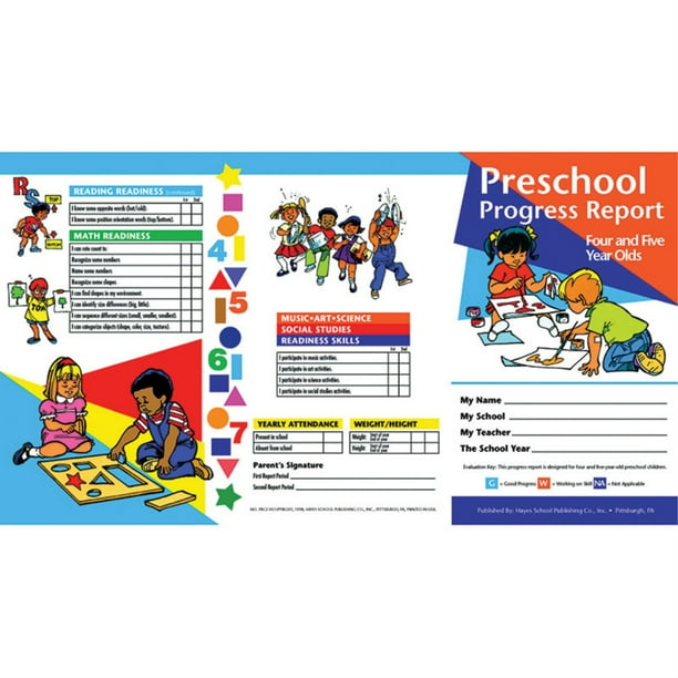 Preschool Progress Report Cards, 10 Per Pack (Ages 4-5) - Walmart.com