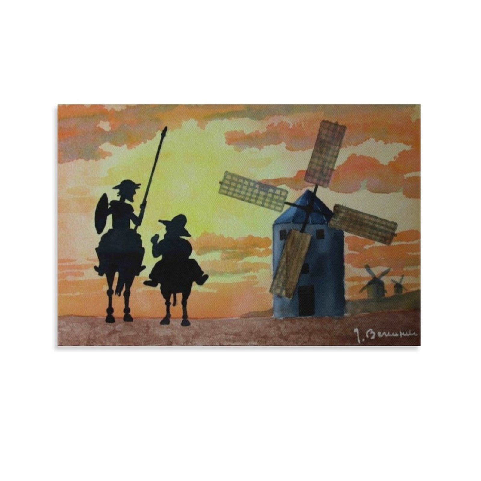 Póster de pintura de Don Quijote de Picasso (7), póster de lienzo con ...