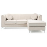 Delray Sectional Sofa Chaise - Ivory - Walmart.com
