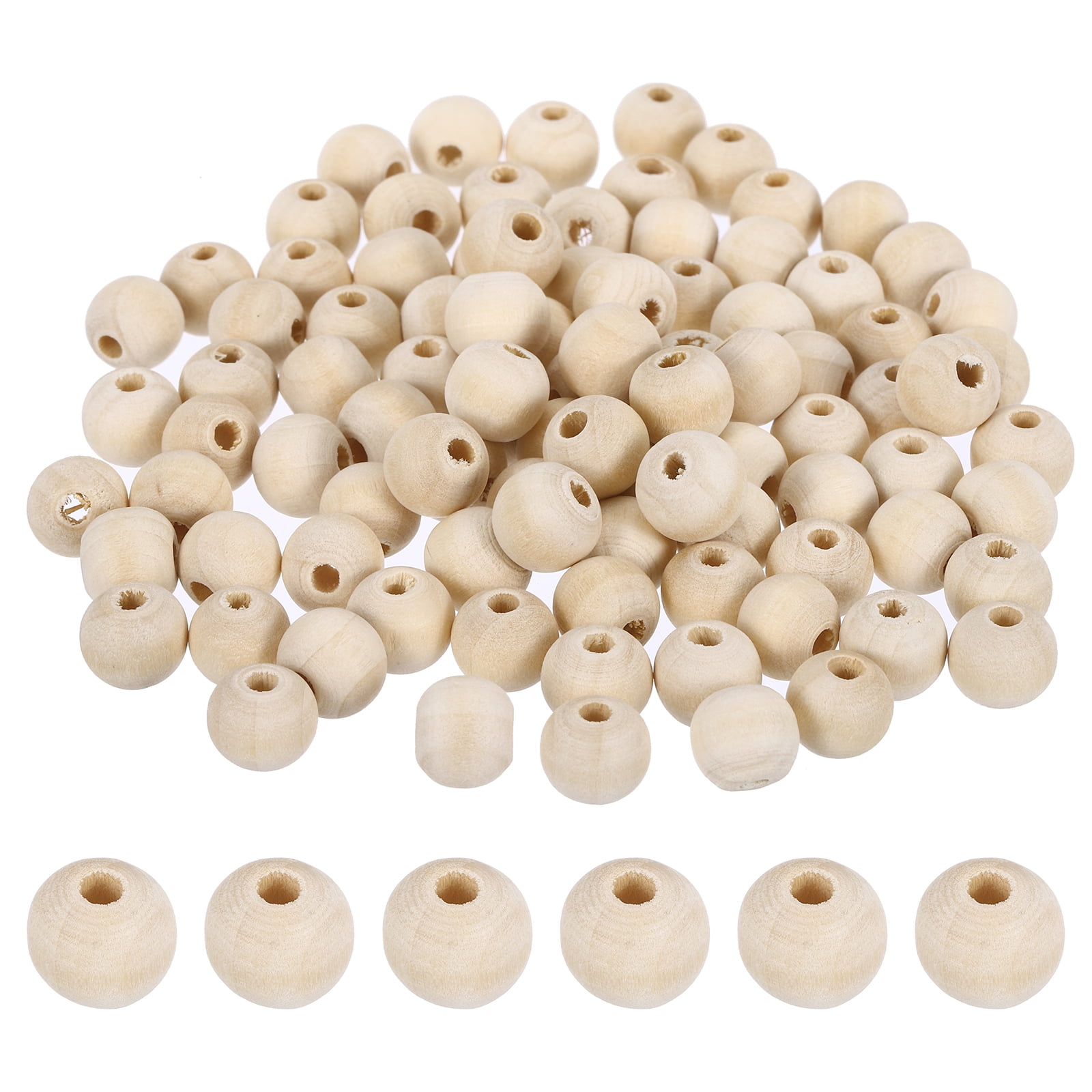 Click here for Unique Bargains Uxcell 100pcs 10mm Wood Beads  Unf... prices