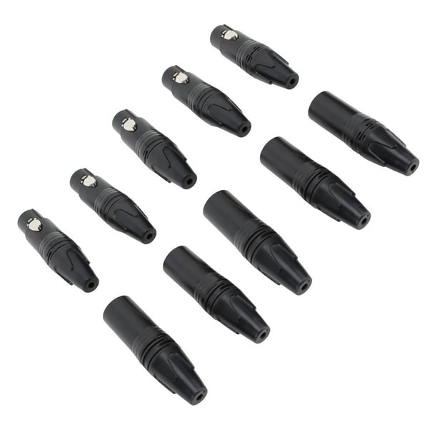 Conector XLR, 10 Piezas 5 Macho 5 Hembra Enchufes De Soldadura XLR Profesionales Para Cable DMX ...