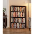 DVD Storage Cabinet Shelf, 4 Tier Media Storage Tower for CDs & Video ...