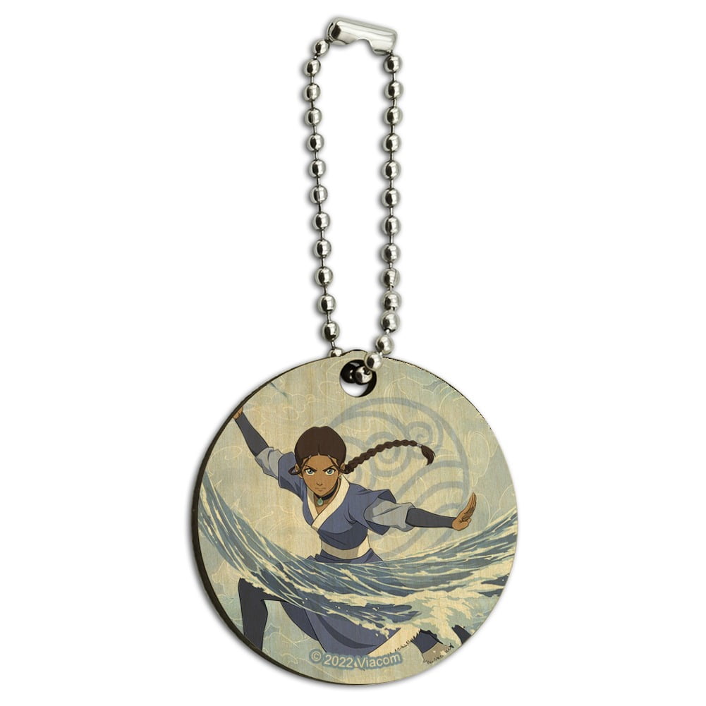 Avatar the Last Airbender Katara Wood Wooden Round Keychain Key Chain ...