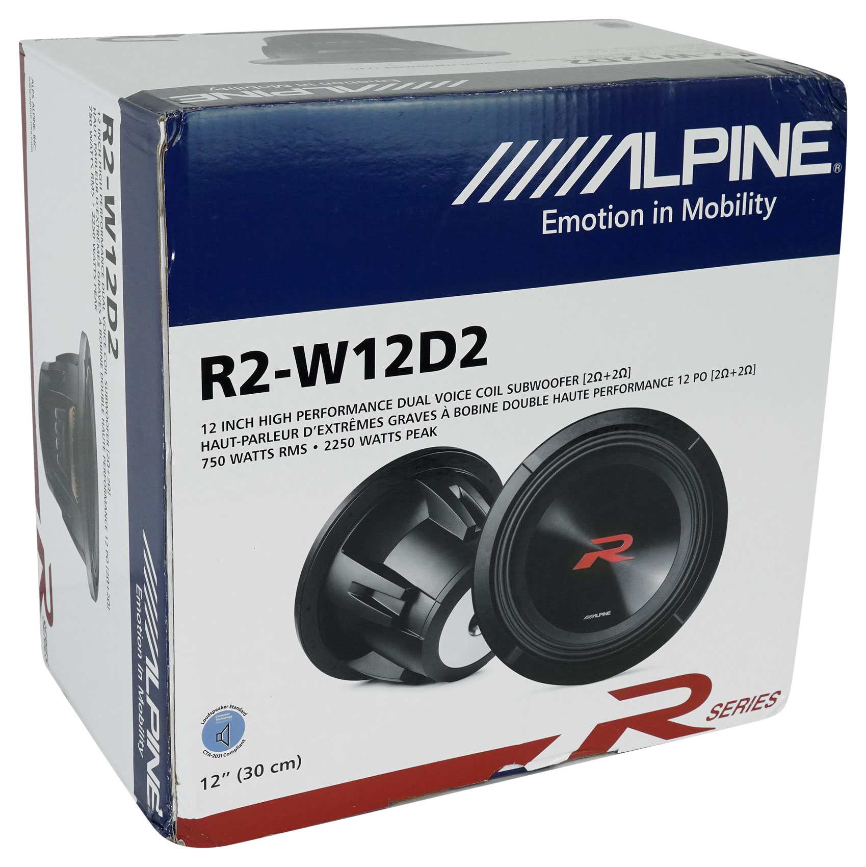 Buy 2 Alpine Type-R R2-W12D2 12 750w RMS Car Subwoofers+Mono Amplifier ...