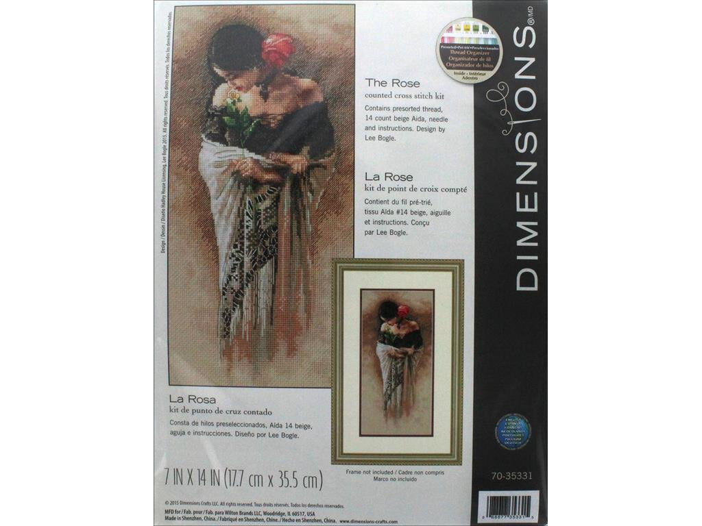 Dimensions Cross Stitch Kit 7x14 The Rose - Walmart.com - Walmart.com