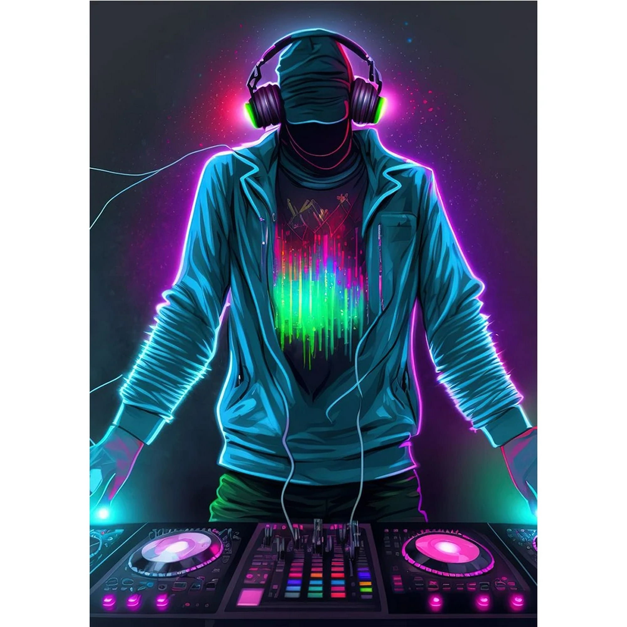Click here for Nobrand Neon Design Music Cool Dj Headphone Poster... prices