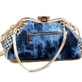 Coofit Women's Denim Crossbody Purse with Rhinestones Butterfly Clasp ...