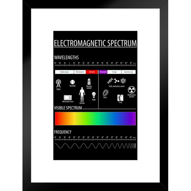 Electromagnetic Spectrum Chart Reference Science Physics Visible Light ...