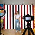 Red Black White Stripes Photography Backdrop 7x5FT, Minimalist Abstract ...