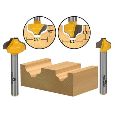 Tongue & Groove Router Bit Set - 3/4" Stock - 1/4" Shank - Yonico ...