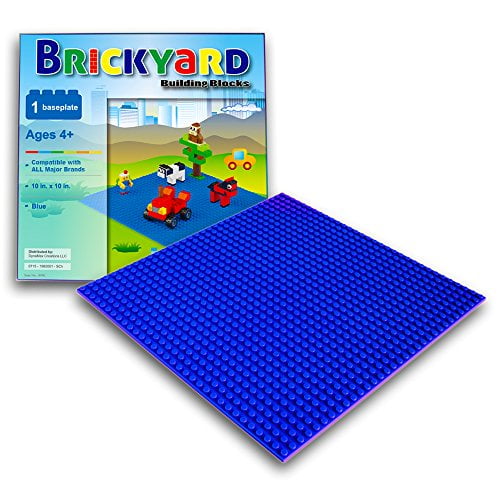 Blue Baseplate, 10 x 10 Inches Large Thick Base Plate for Building ...