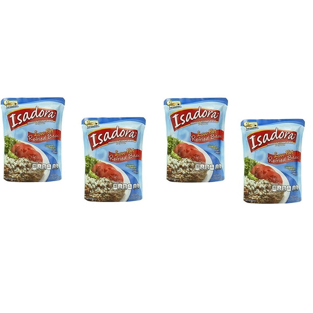 Isadora Low Fat Original Refried Beans ~ pack 4 - Walmart.com