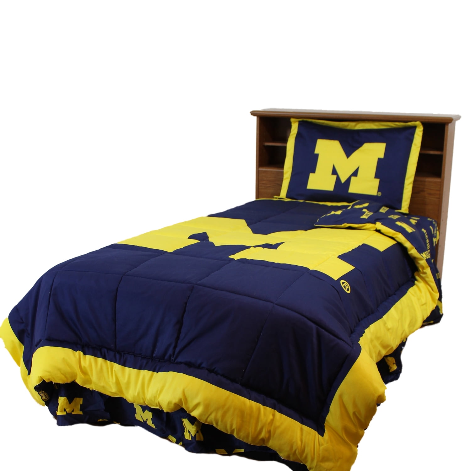 Michigan Wolverines 2 Pc Reversible Cotton Comforter Set, 1 Comforter ...