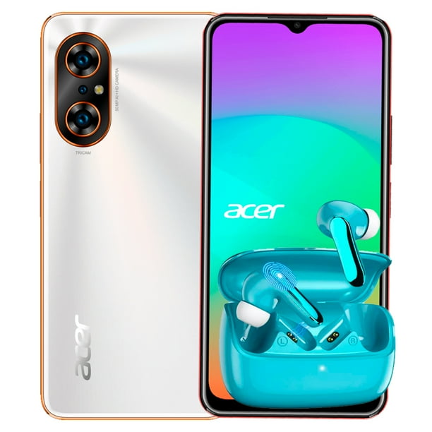 Smartphone Acer Sospiro AC50 256GB Naranja Blanco 6Gb Ram + Audífonos ...