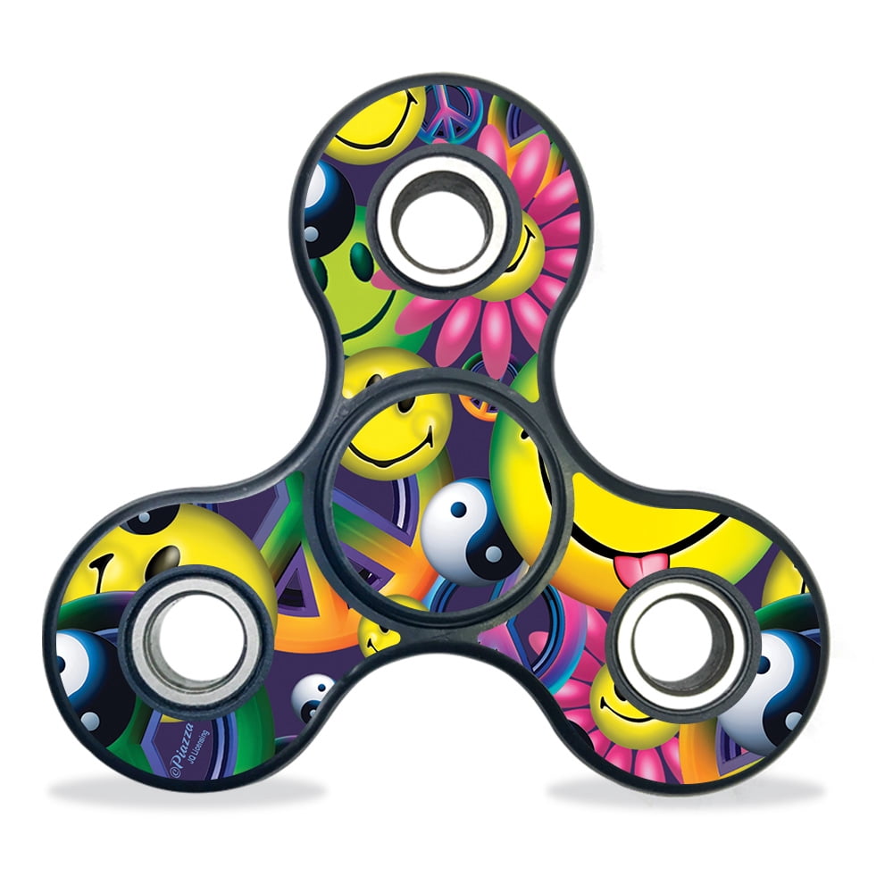 Skin Decal Wrap Compatible With Fidget Hand Tri-Spinner Peace Smile ...
