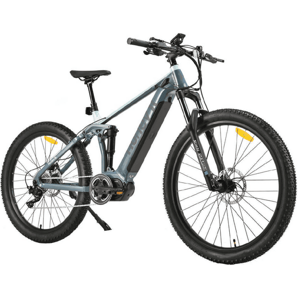 Hurley Bikes Riptide 19-inch Dual Suspension E-Mountain Bike, Green ...