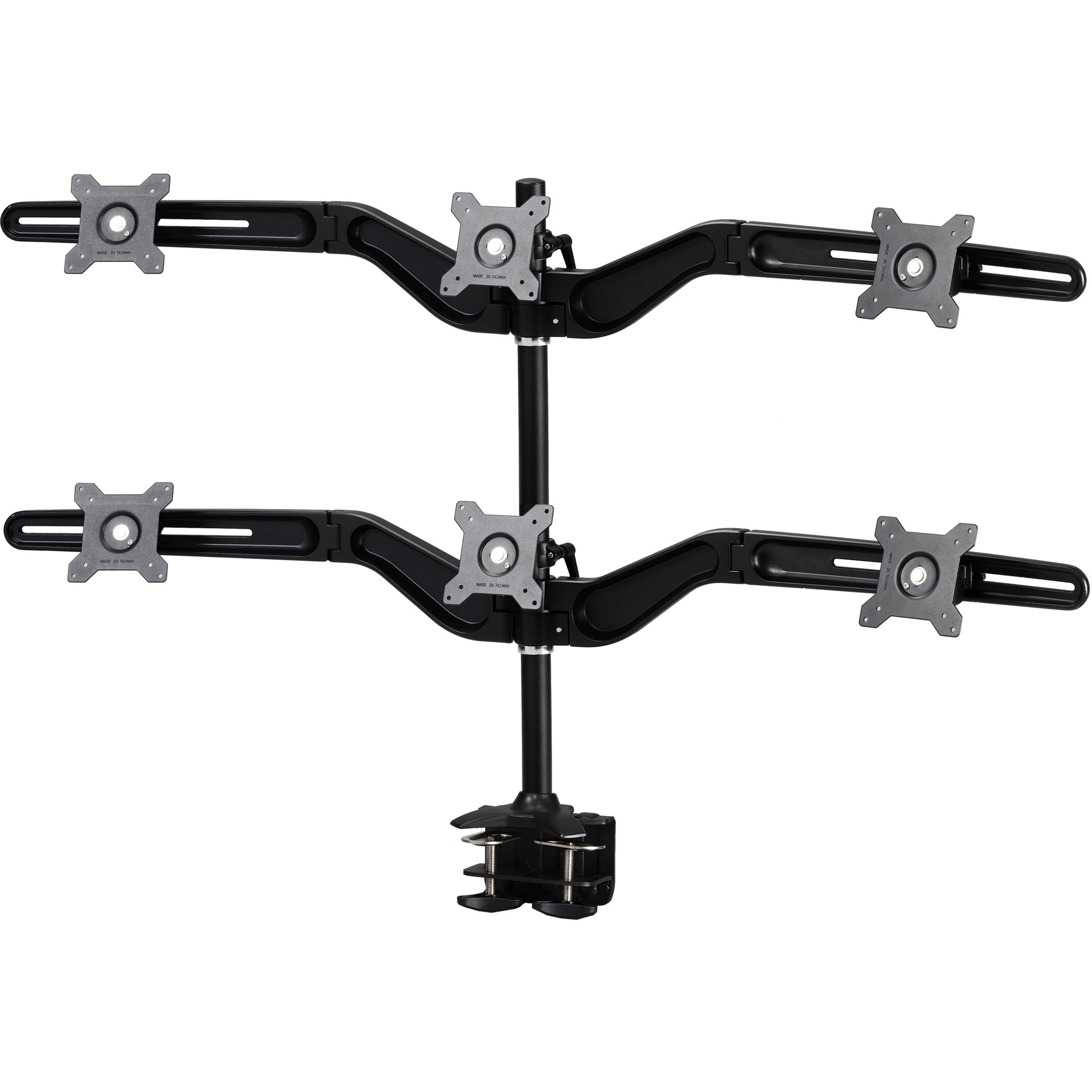 Amer Mounts Clamp Based Hex Monitor Mount for six 15"-24" LCD/LED Flat ...