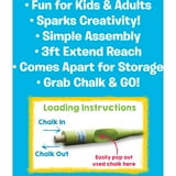 Walkie Chalk Stand Up & Draw, Kids Sidewalk Chalk Kit Toy in Tropical ...