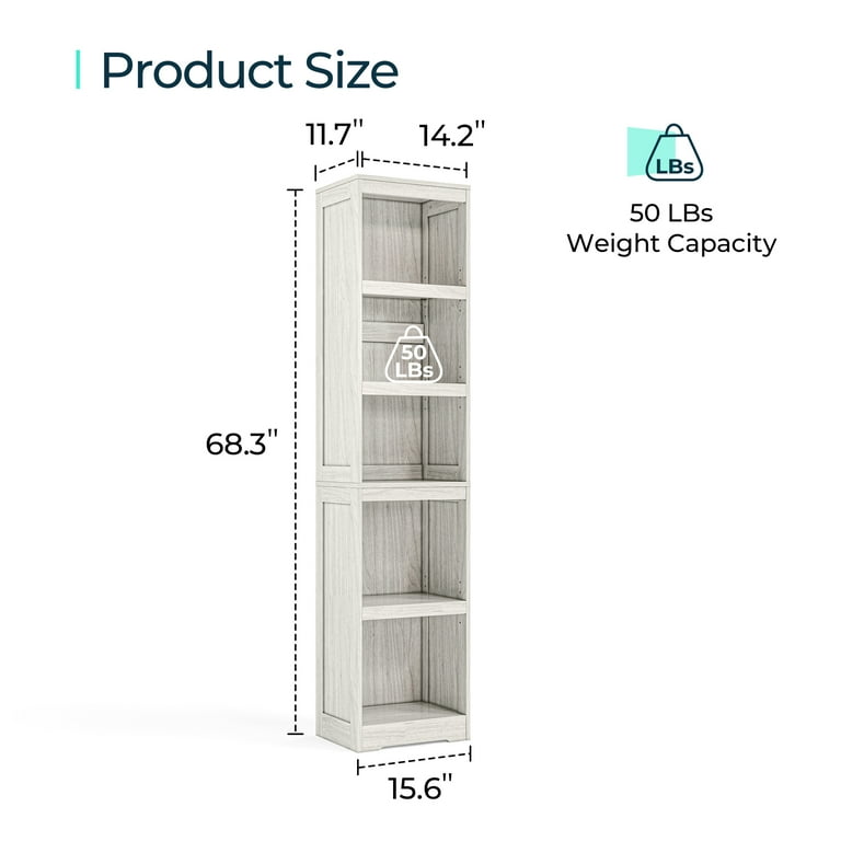Black Bookshelf Narrow