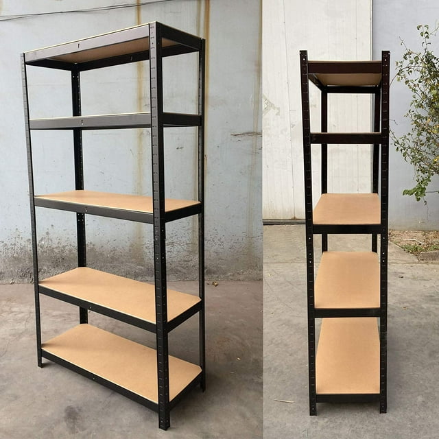 Dayplus Large 5-Tier Utility Shelf, Adjustable Heavy Duty Metal Steel ...