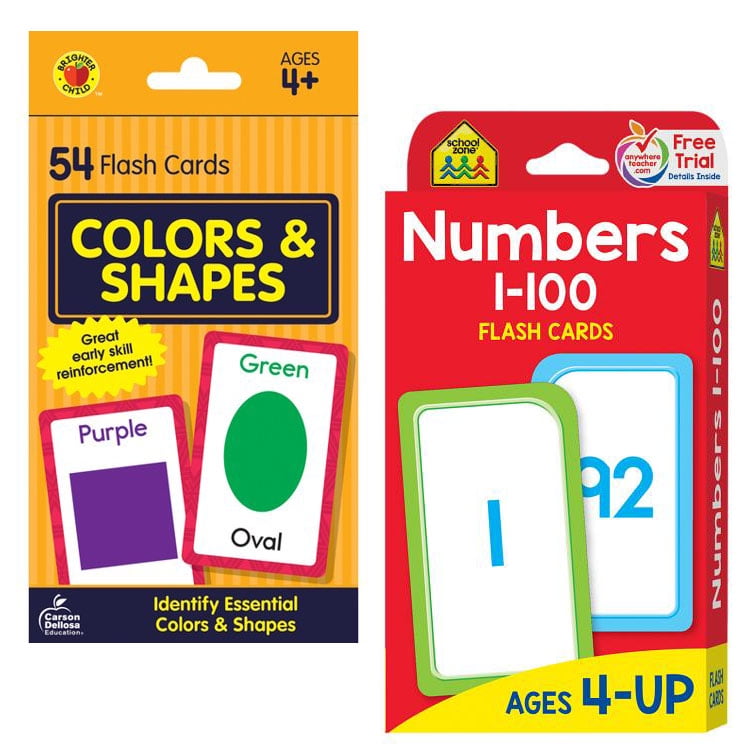 Flash Card Set: Flash Cards - Numbers 1-100 - School Zone + Brighter ...