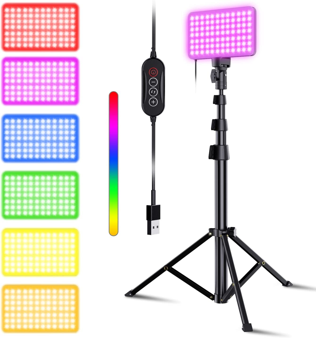 Fugetek 52" RGB LED Photography Video Light, 77 RGB Beads, All Aluminum ...