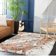 SAFAVIEH Horizon Konstantinos Abstract Shag Area Rug, Grey/Rust, 10' x ...