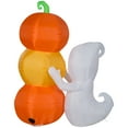 Airblown Inflatables 5' Cute Ghost with Pumpkin Stack, Spooky Halloween ...