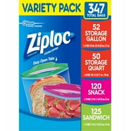Ziploc Slider Storage Bag, Variety Pack, 166-count - Walmart.com