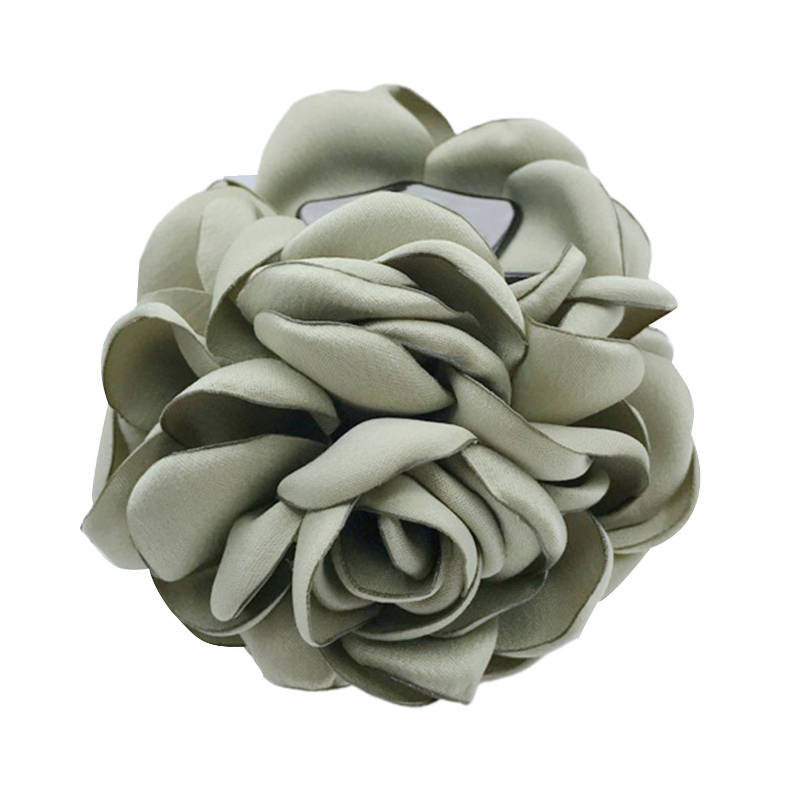 Zhaomeidaxi Chiffon Rose Flower Large Bows Plastic Hair Claw Clips Jaw ...
