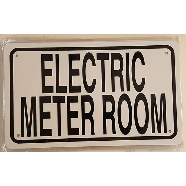 ELECTRIC METER ROOM SIGN (White 6x10 Aluminium rust free) - Walmart.com