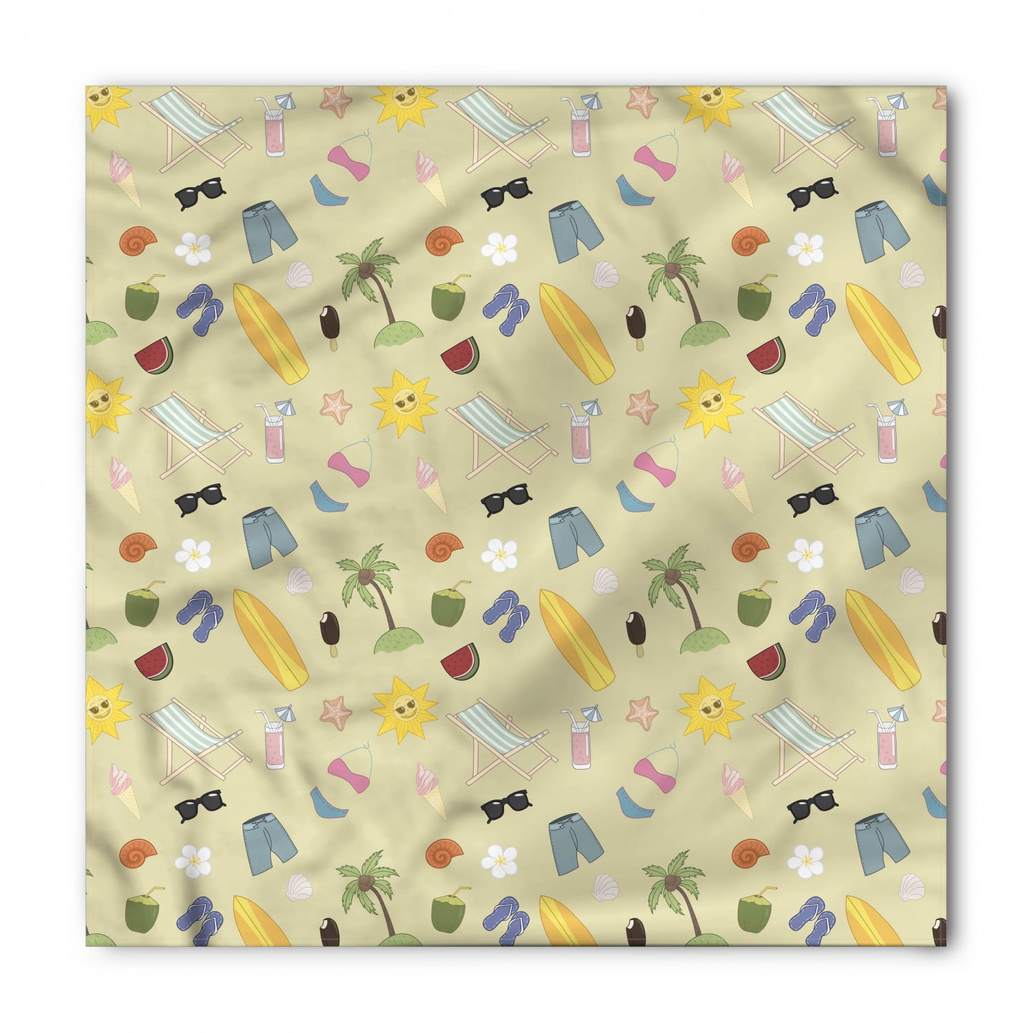 Summer Bandana, Travel Fun Exotic Beach, Unisex Head and Neck Tie, by ...