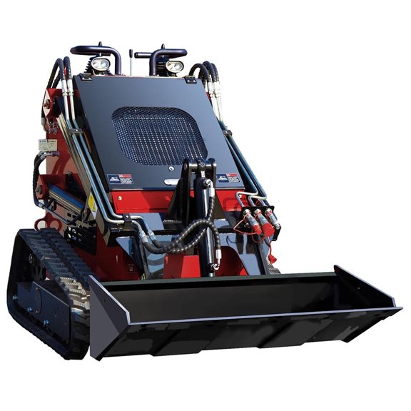 HUAYEE Stand-On Wheeled Mini Skid Steer Loader with 13.5HP Gas Engine ...