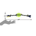 Dog Toy Rope and Tennis Ball Tough Play Fetch Catch Tug for Little to ...