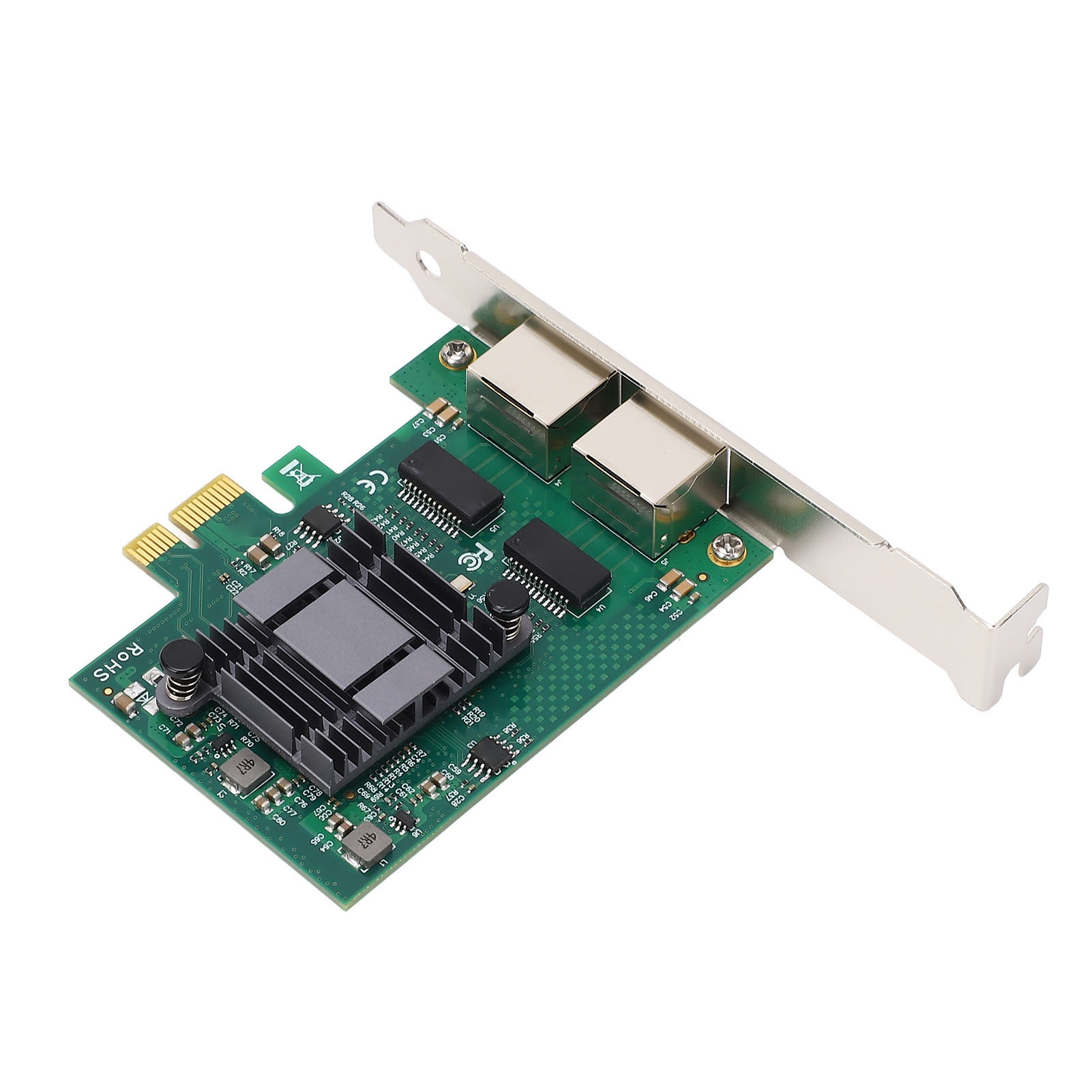 Tarjeta PCIe Gigabit Ethernet, Tarjeta de Red PCIe 2 Puertos 10 100 1000Mbps para PC | Walmart ...