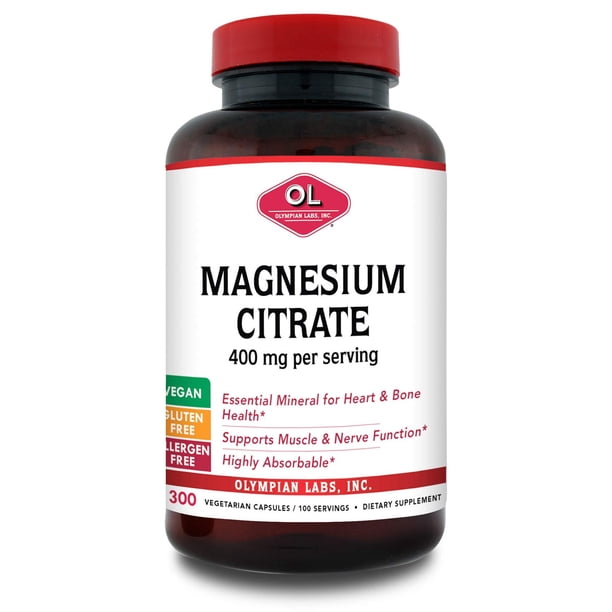 Suplemento Citrato de Magnesio Olympian Labs 300 cápsulas | Walmart en ...