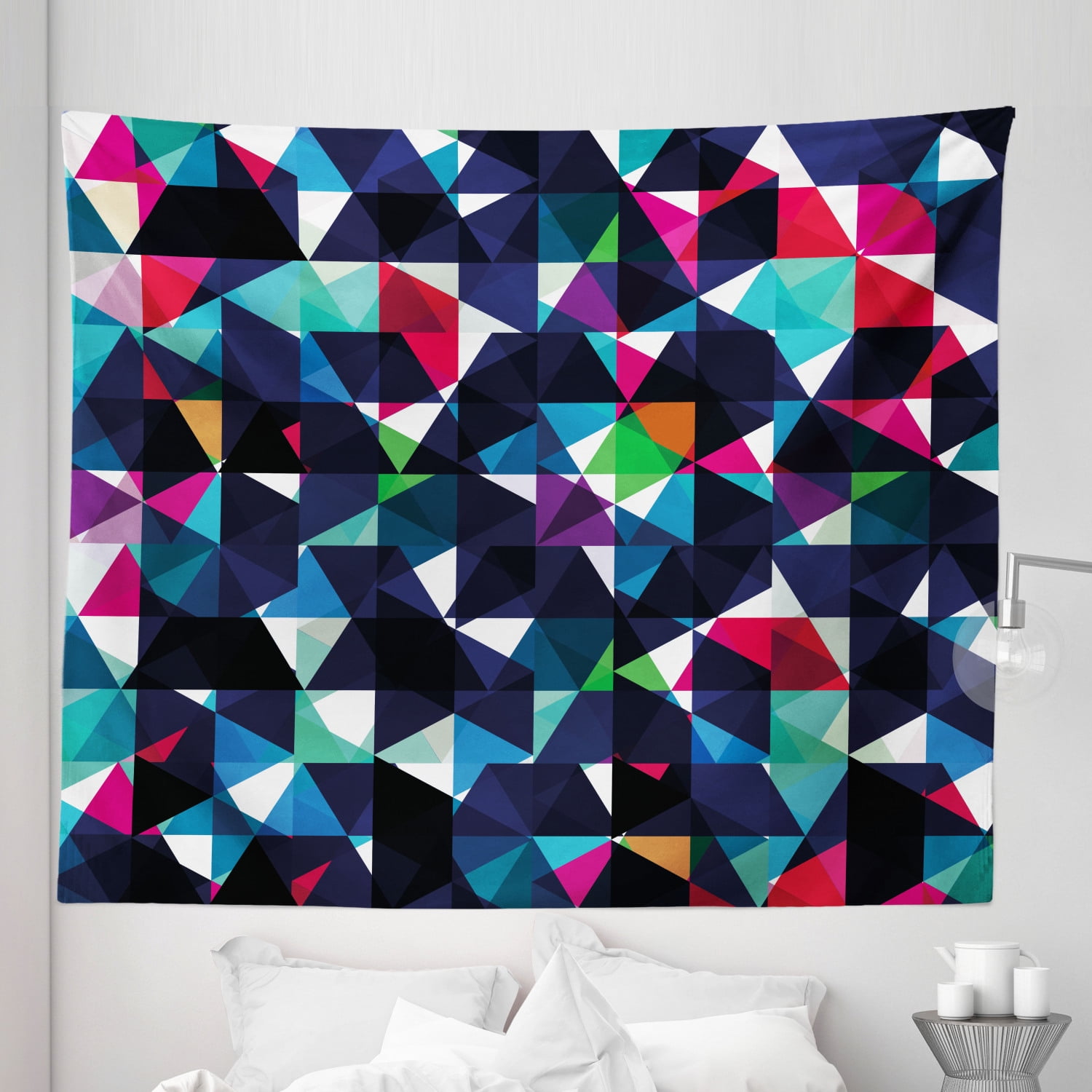 Geometric Tapestry, Retro Pattern with Colorful Mosaic Modern Optical ...