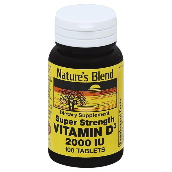Nature's Blend Vitamin D-3 Tablets, 2000 IU, 100 Count - Walmart.com ...