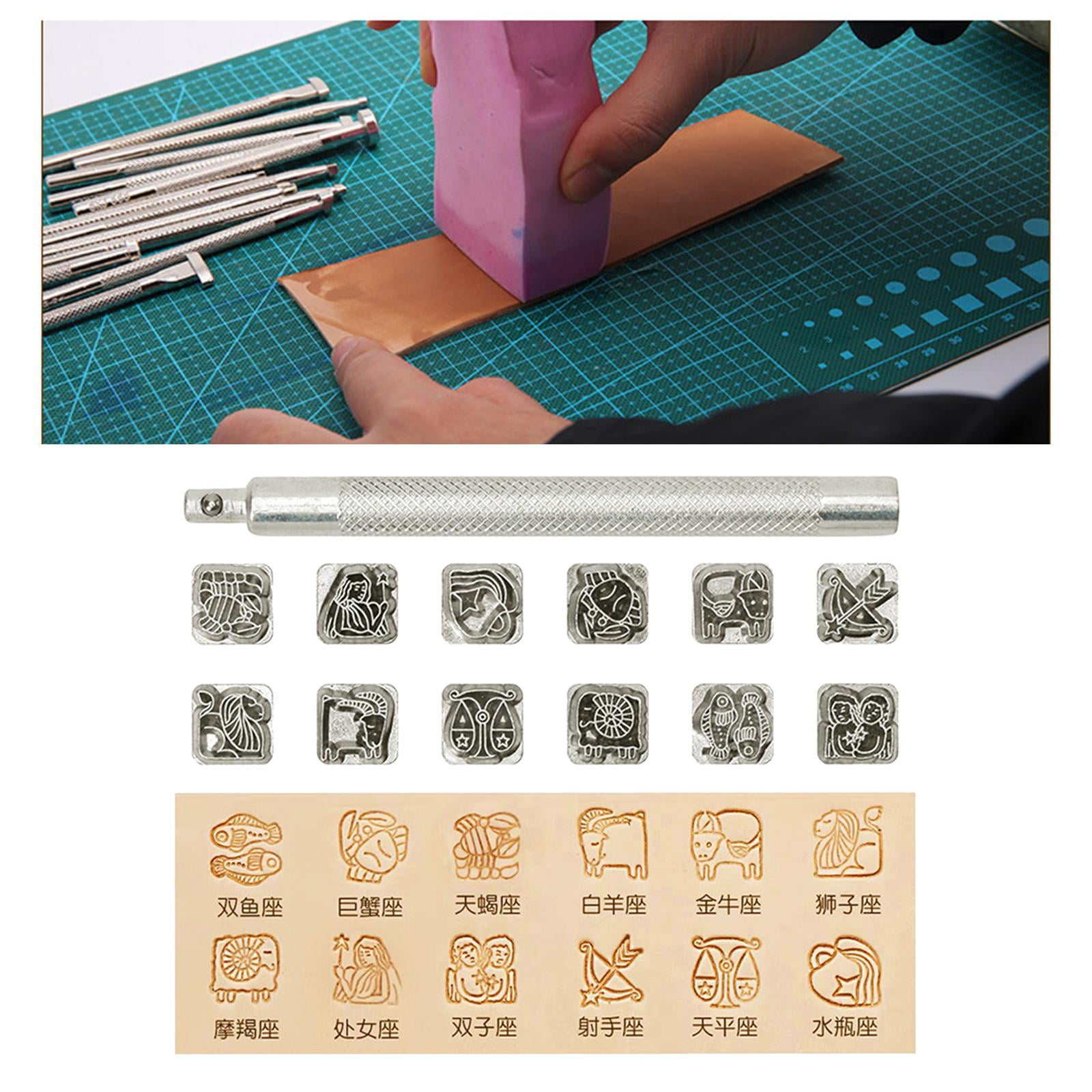 Leather Stamp Tools Carving Set with Carving Stamp Punch Set Working ...