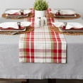 Contemporary Home Living 14" x 72" Red, Moss Green And White ...