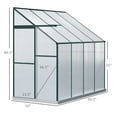 Outsunny Large Outdoor Greenhouse, 8'x4'x7', Walk-in, Polycarbonate Kit ...