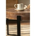 BSHTI 33.86"Modern Retro Splicing Round Coffee Table, Fir Wood Table ...