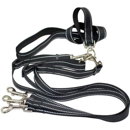 3 in 1 Multiple Dog Leash Heavy Duty 3 Ways Detachable Reflective No ...