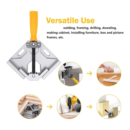 Right Angle Clamp, 4-Pack Single Handle 90° Aluminum Alloy Corner Clamp ...