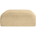 Meridian Furniture Shaggy Camel Corduroy Performance Fabric Ottoman ...