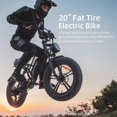 "Happyrun Adults Electric Bicycle with 20"" Fat tire, 750W Motor, 48V ...