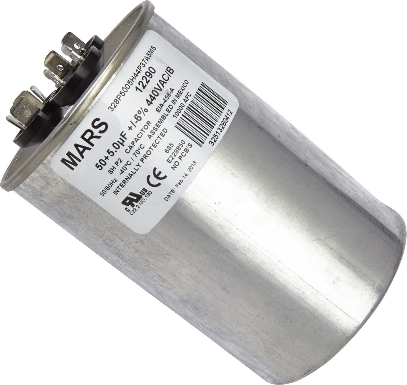 MARS 12290 Electric Motor Run Capacitor (50/5 MFD - 440 V) - Walmart.com