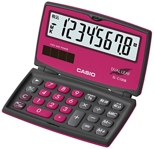 casio calculator colorful folding notebook type 8-digit SL-c100B-BR-N ...